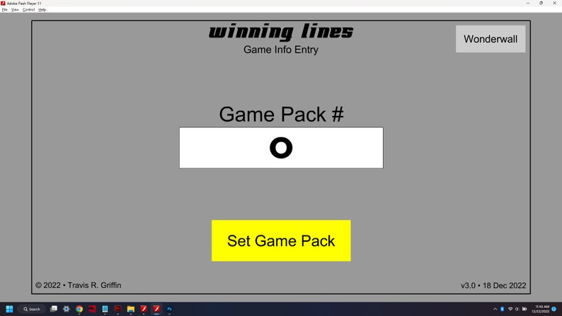 Winning Lines: Wonderwall - Game Show Software - Etsy