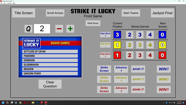 Strike It Lucky - Game Show Software - Etsy