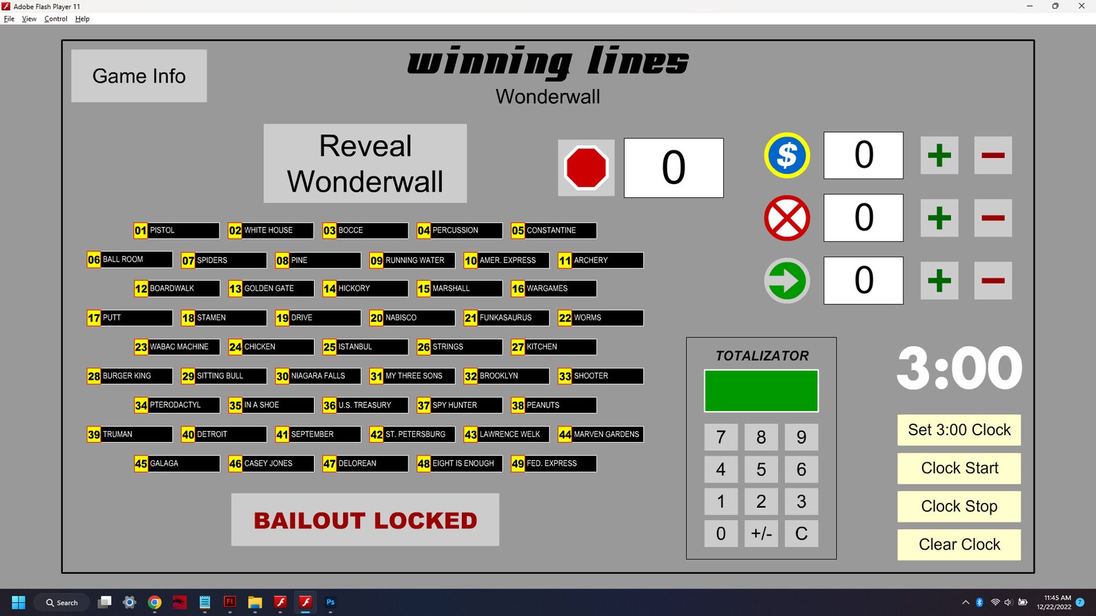Winning Lines: Wonderwall - Game Show Software - Etsy