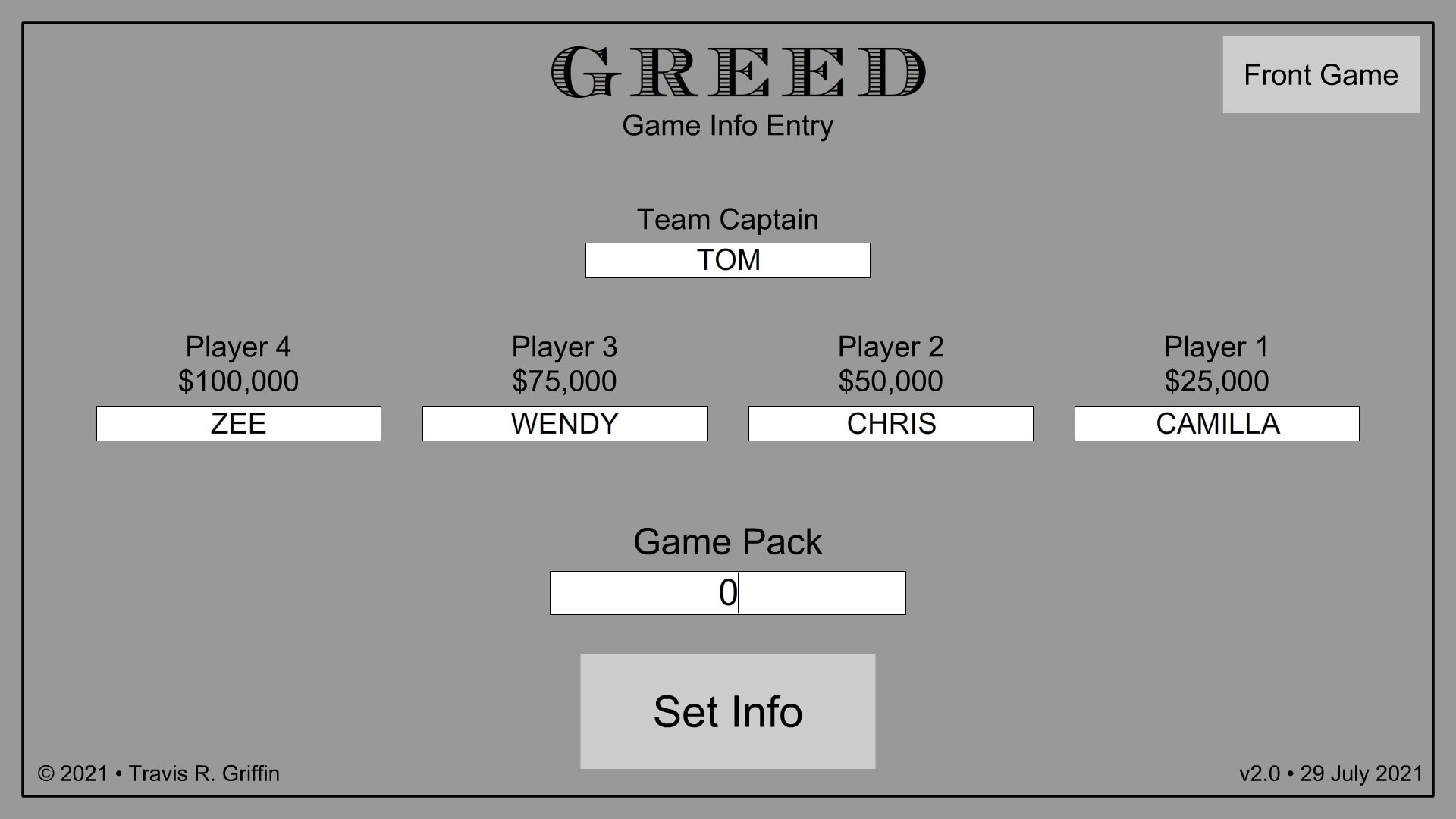 Greed Game Show Software - Etsy