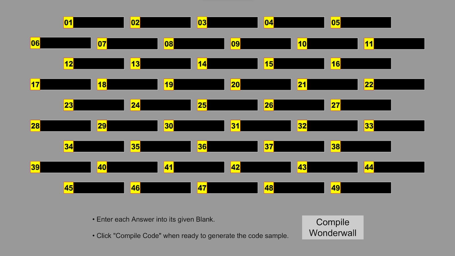 Winning Lines: Wonderwall - Game Show Software - Etsy
