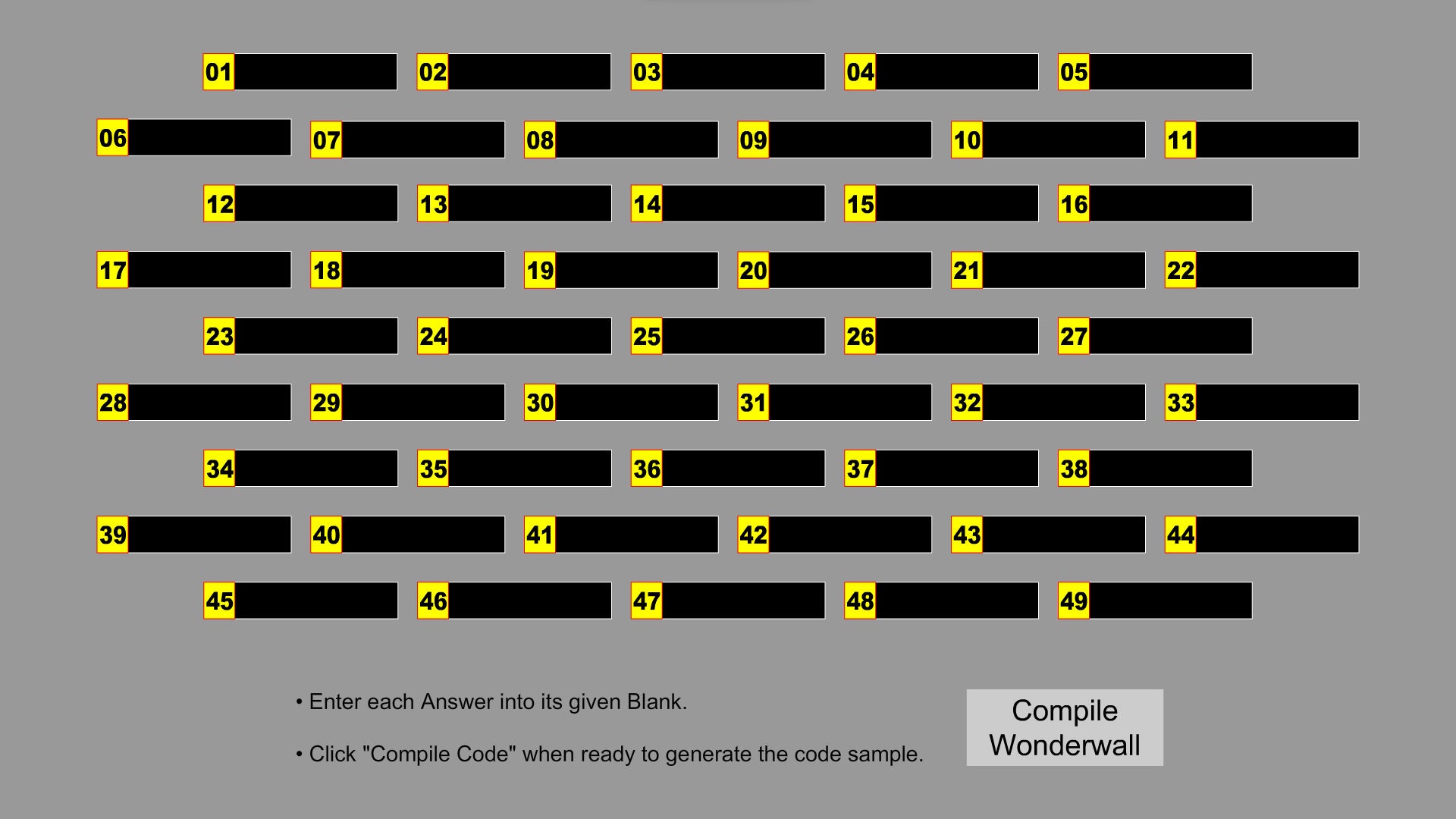 Winning Lines: Wonderwall - Game Show Software - Etsy
