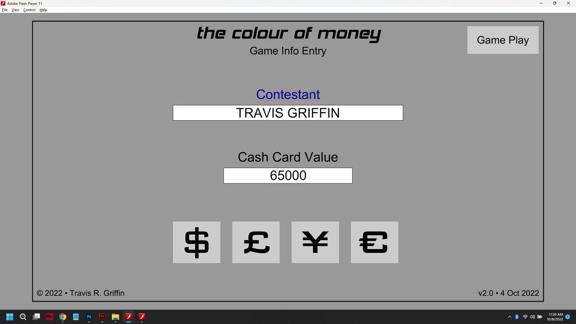The Colour of Money - Game Show Software - Etsy
