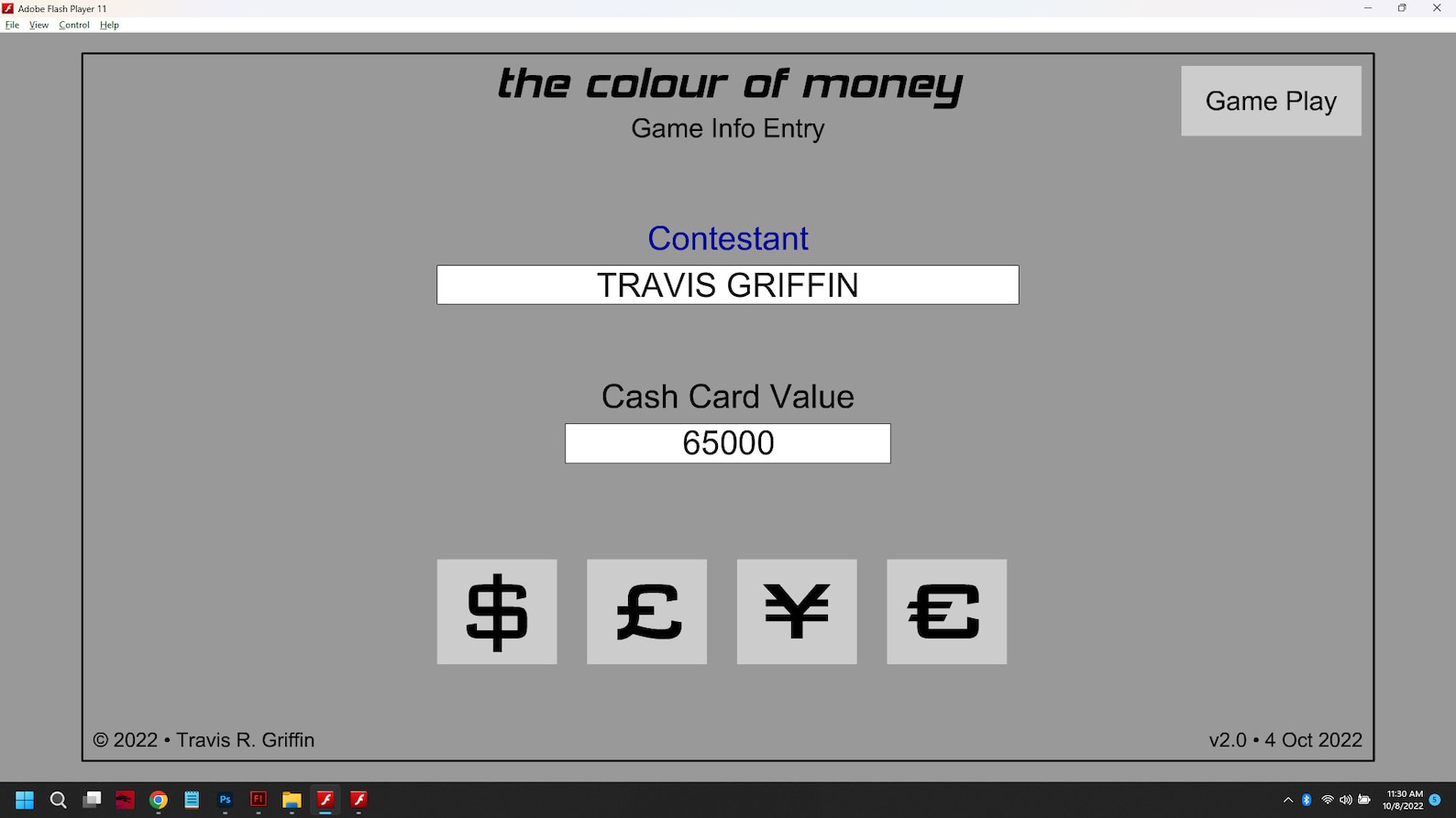 The Colour of Money - Game Show Software - Etsy