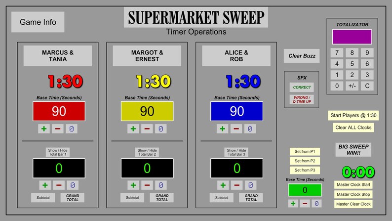 Supermarket Sweep - Game Show Utility Software - Etsy