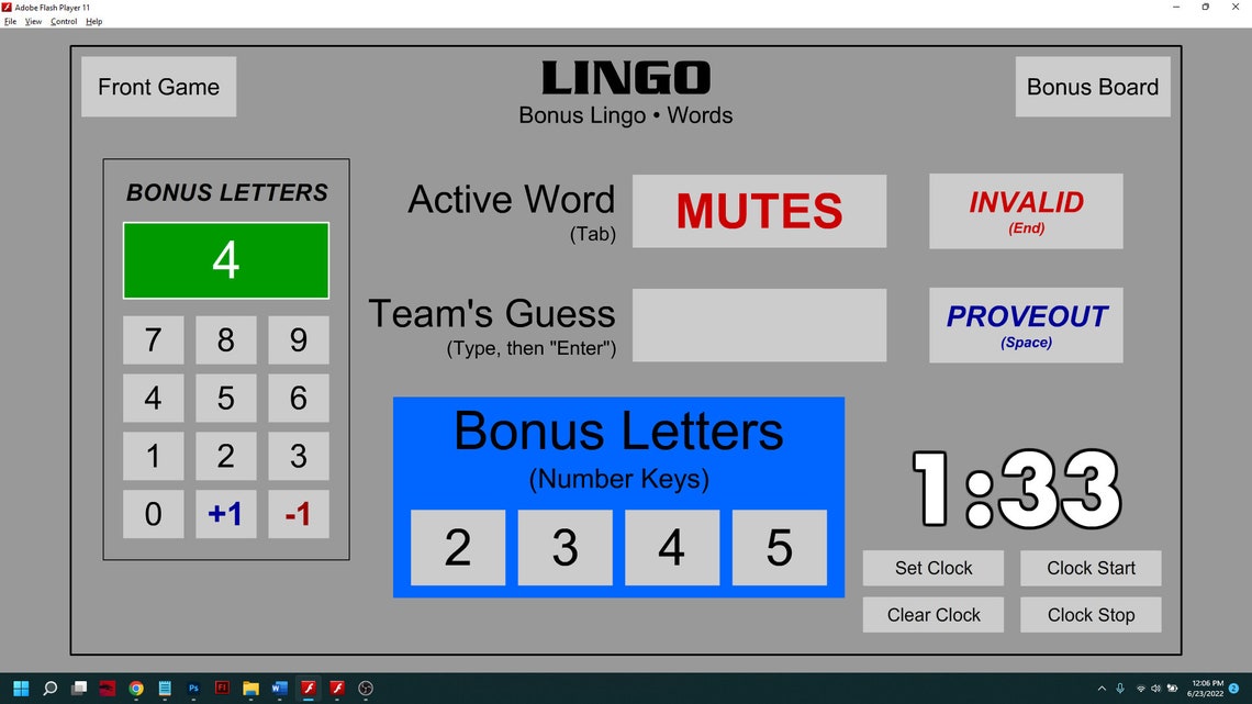 Lingo Game Show Software - Etsy