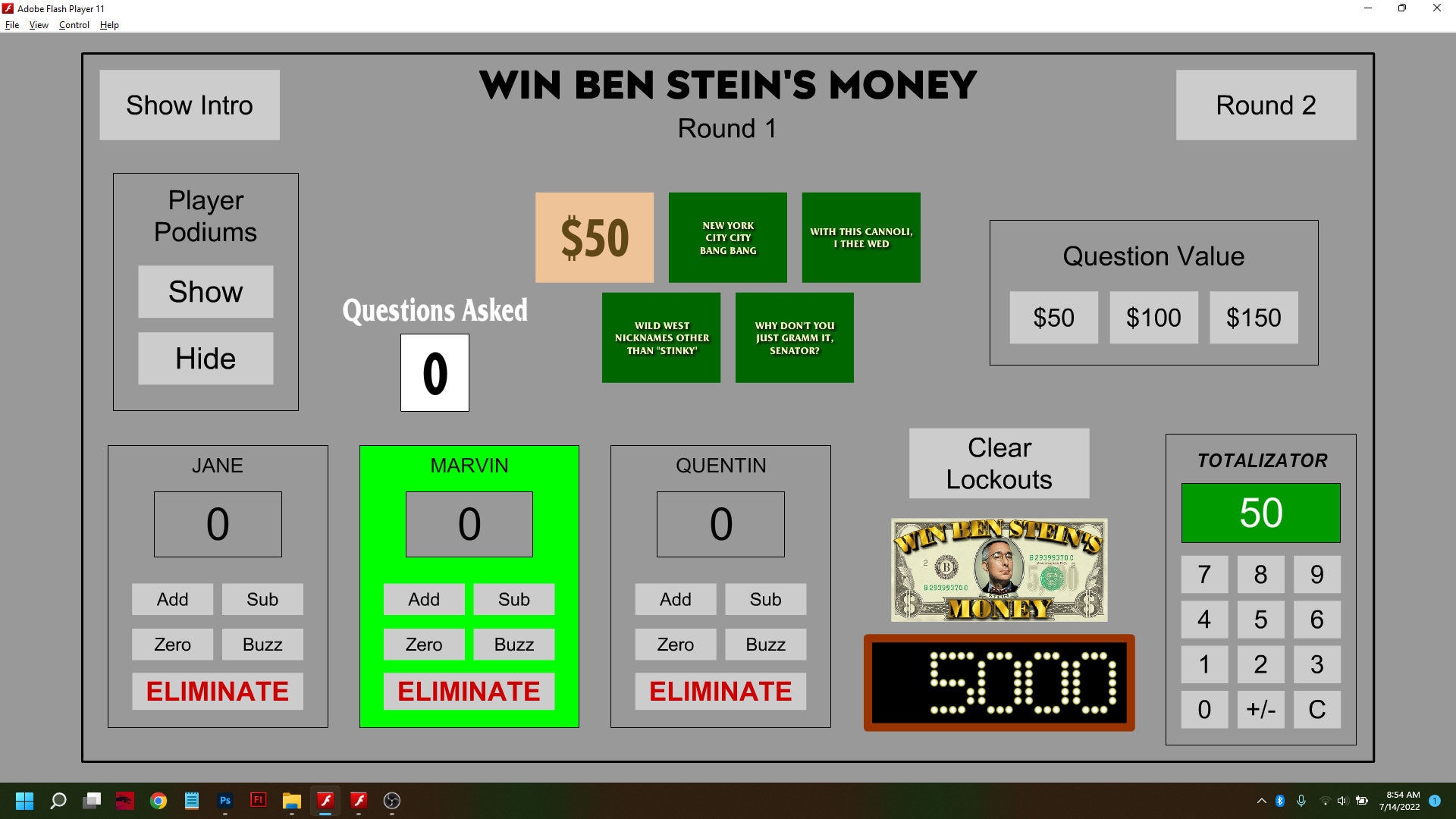 Win Ben Stein's Money - Game Show Software - Etsy