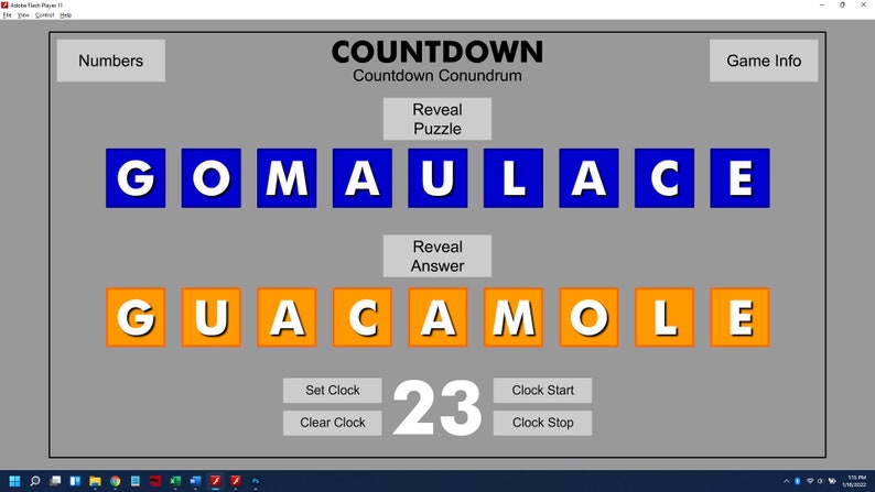 Countdown Game Show Software - Etsy