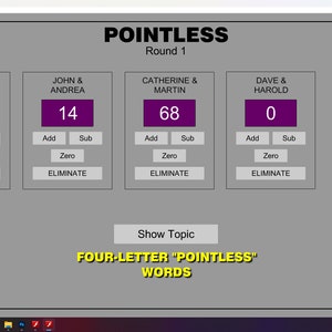 Pointless - Game Show Software - Etsy