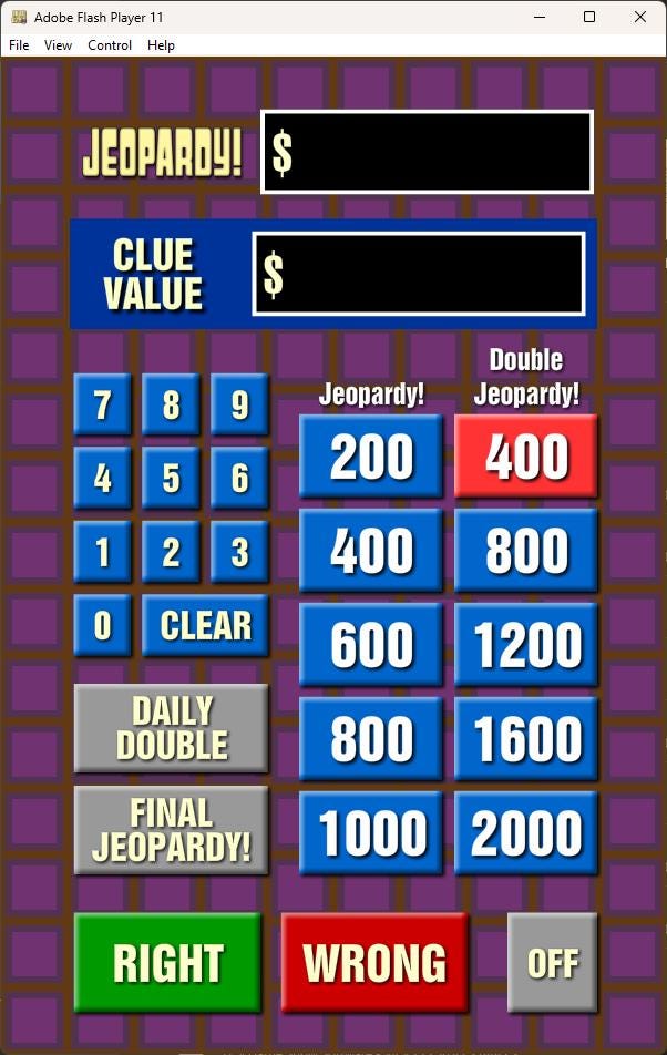 Jeopardy! - Play-along Scorekeeper Software - Etsy
