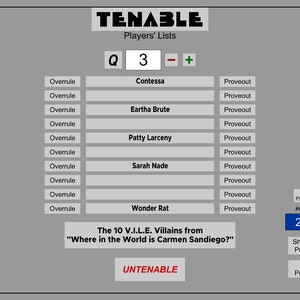 Tenable - Game Show Software - Etsy