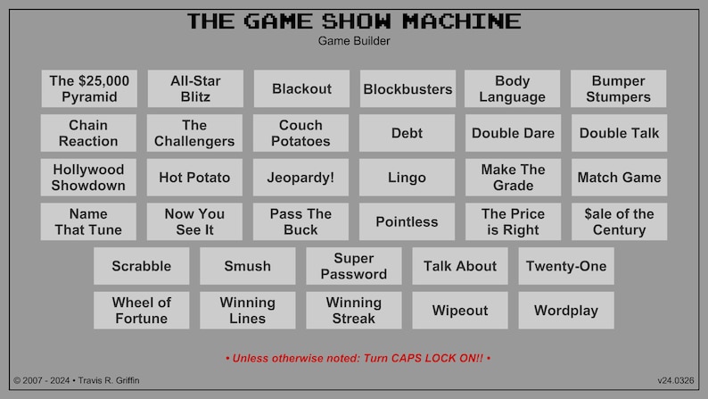The Game Show Machine - Game Show Software - Etsy