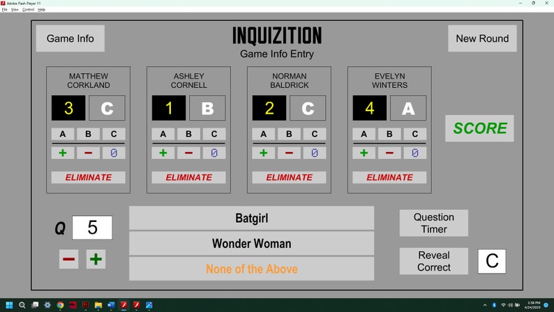 Inquizition Game Show Software - Etsy