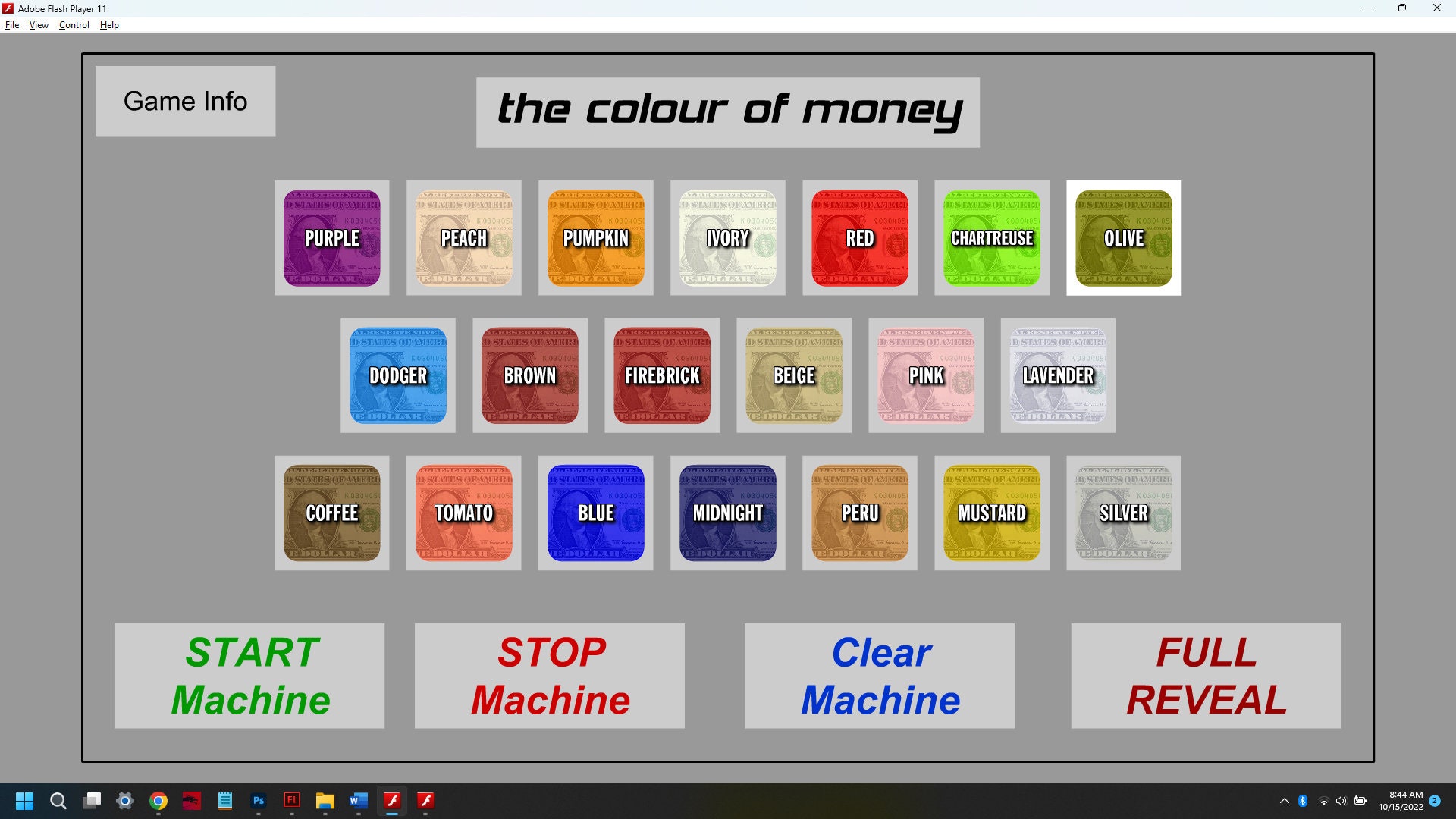 The Colour of Money - Game Show Software - Etsy