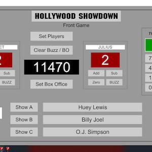 Hollywood Showdown - Game Show Software - Etsy