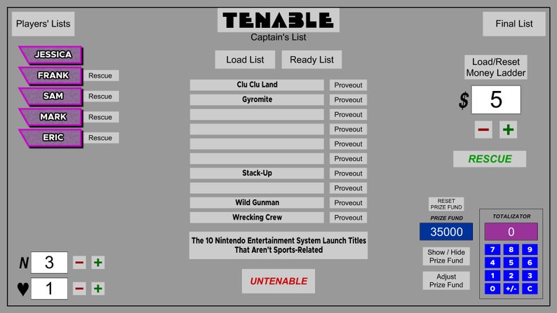 Tenable - Game Show Software - Etsy