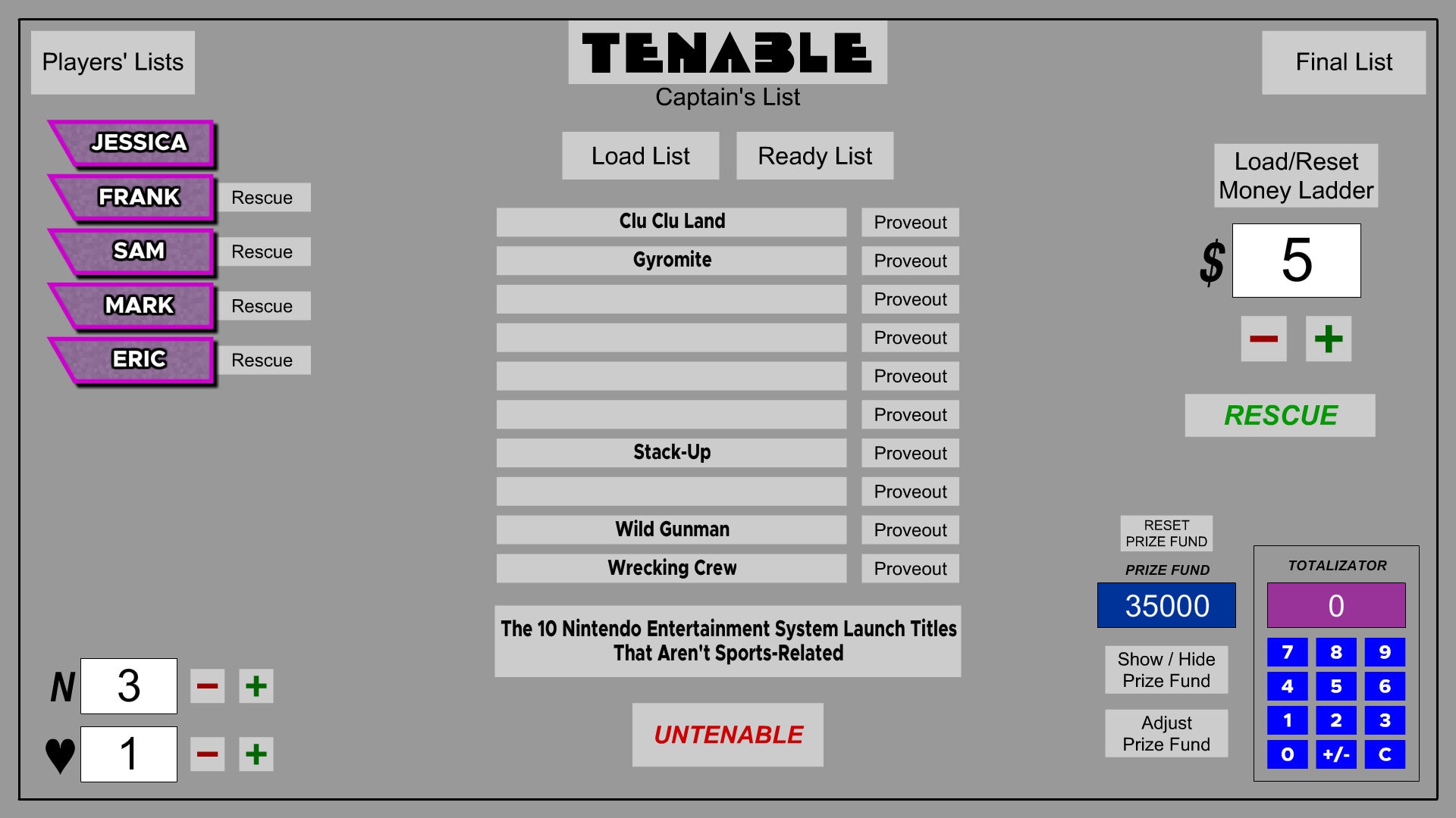 Tenable Game Show Software - Etsy