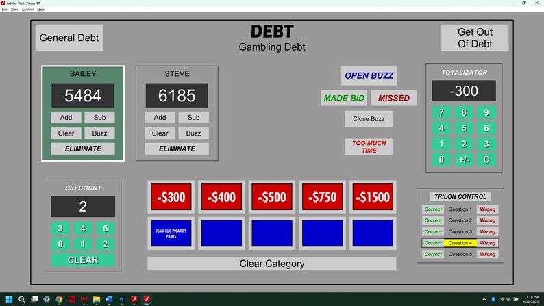 Debt Game Show Software - Etsy