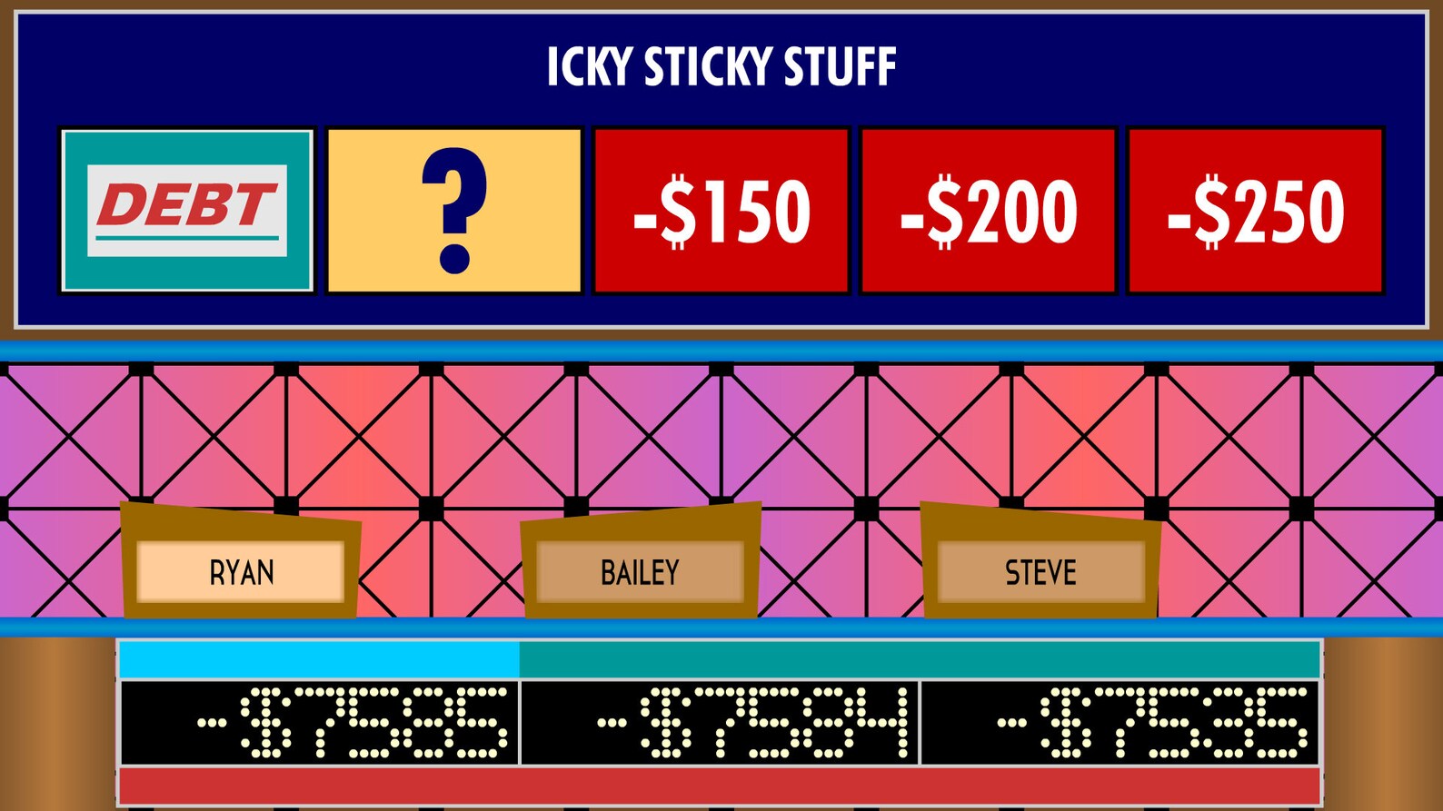 Debt - Game Show Software - Etsy