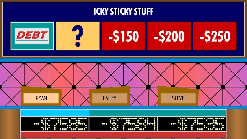 Debt - Game Show Software - Etsy