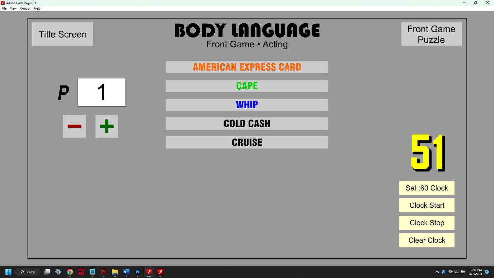 Body Language Game Show Software - Etsy