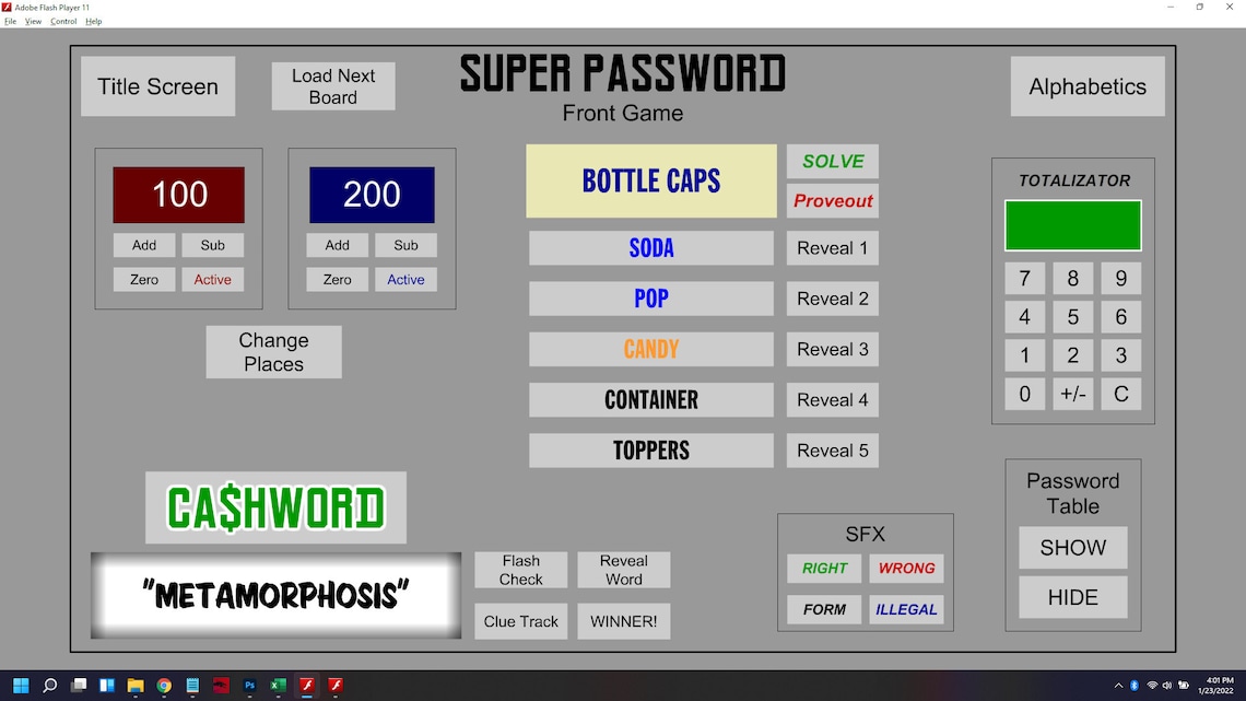 Super Password Game Show Software - Etsy