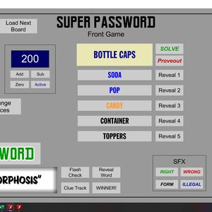 Super Password - Game Show Software - Etsy Canada