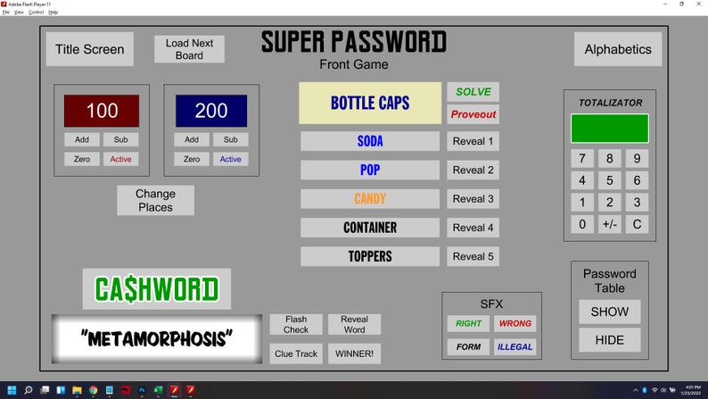 Super Password Game Show Software - Etsy