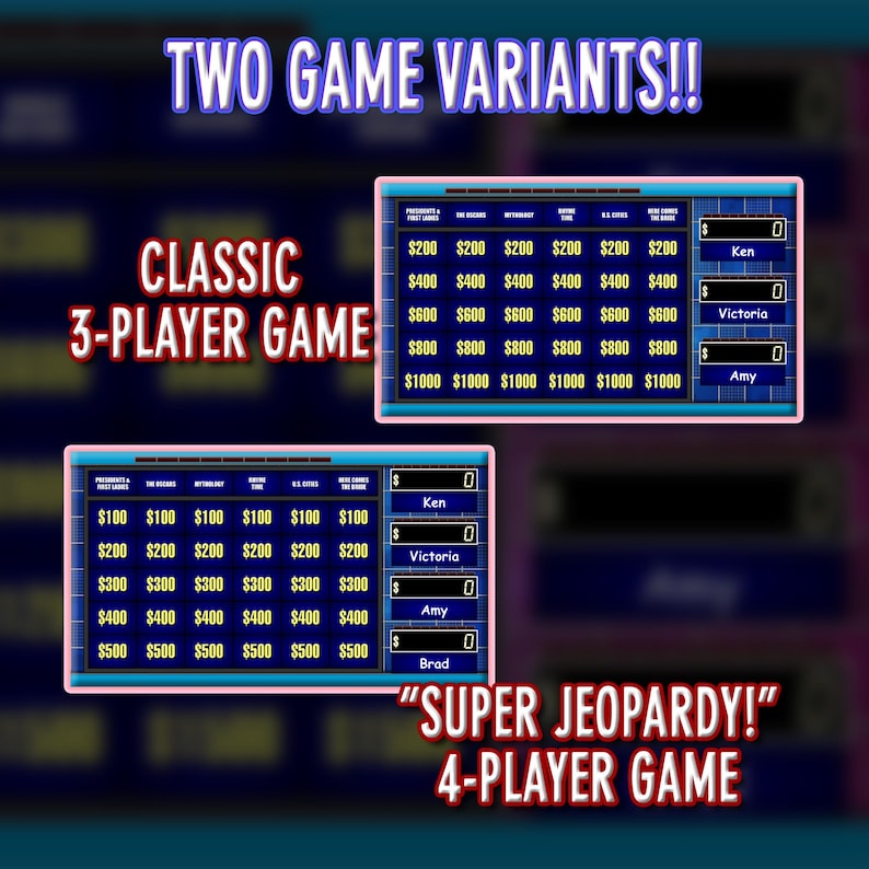 Jeopardy: Deluxe Edition - Game Show Software - Etsy
