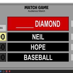 Match Game Game Show Software - Etsy