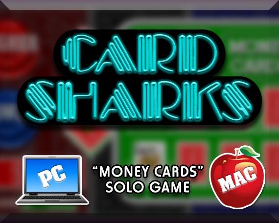 Card Sharks - "money Cards" Solo Game - Etsy