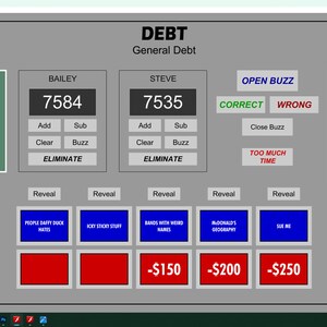 Debt - Game Show Software - Etsy