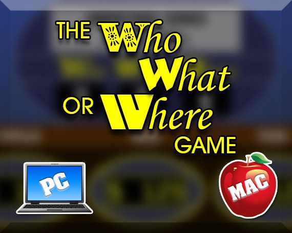 The Who What or Where Game - Game Show Software - Etsy