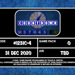 Countdown - Game Show Software - Etsy