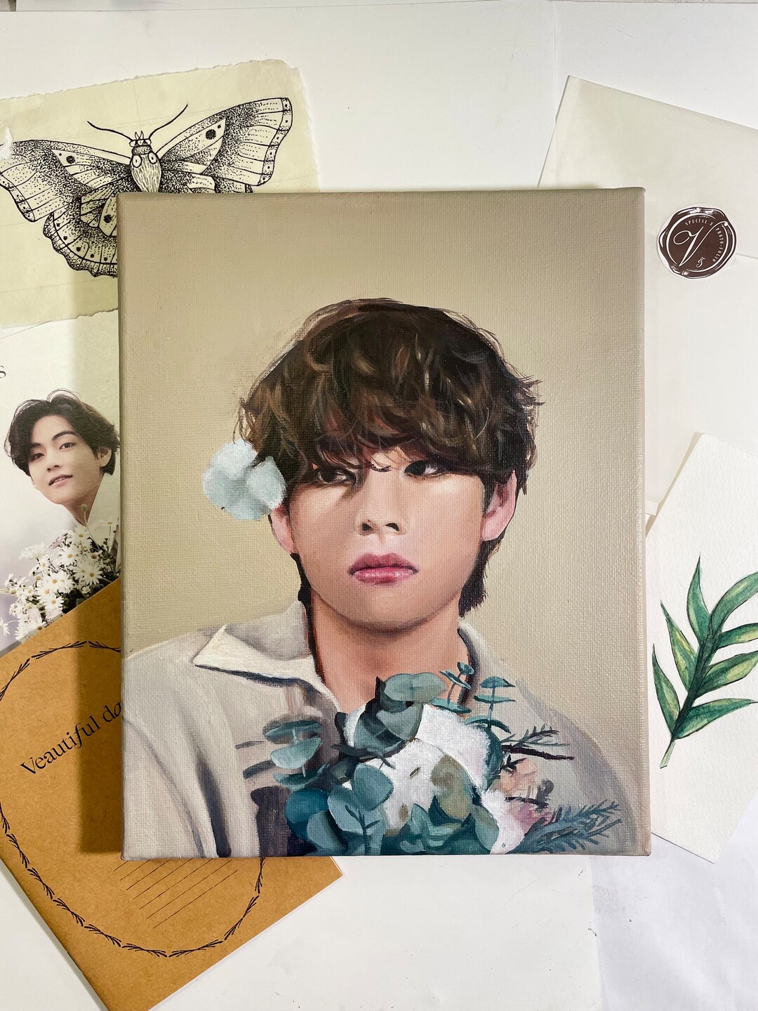 BTS V/taehyung Original Acrylic Painting - Etsy