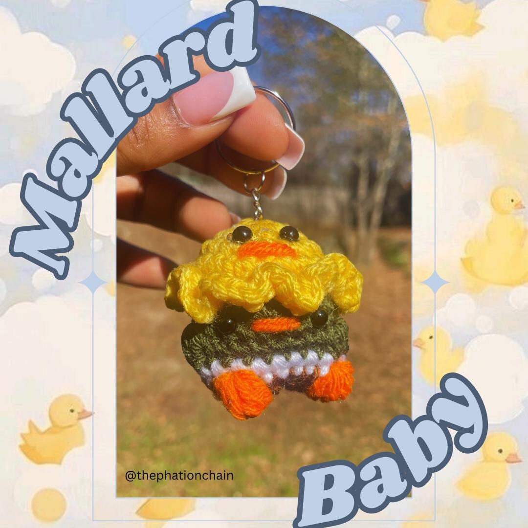 Mallard Baby Keychain| Crochet Keychain| Amigurumi Keychain| Duck ...