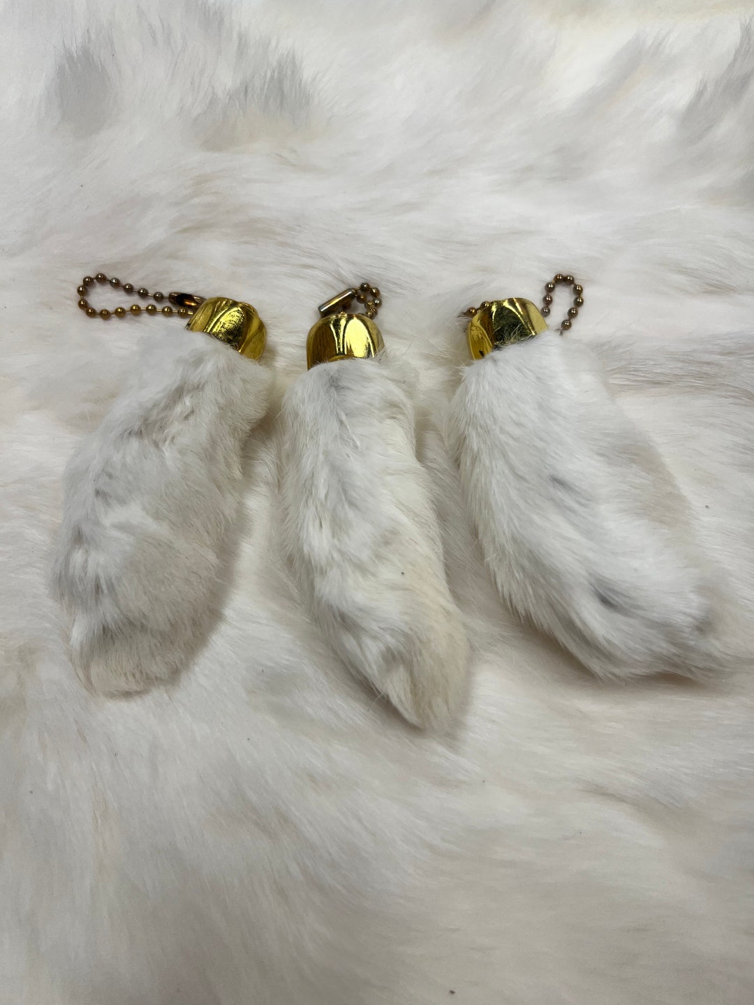 Lucky Rabbit Foot Keychain - Etsy