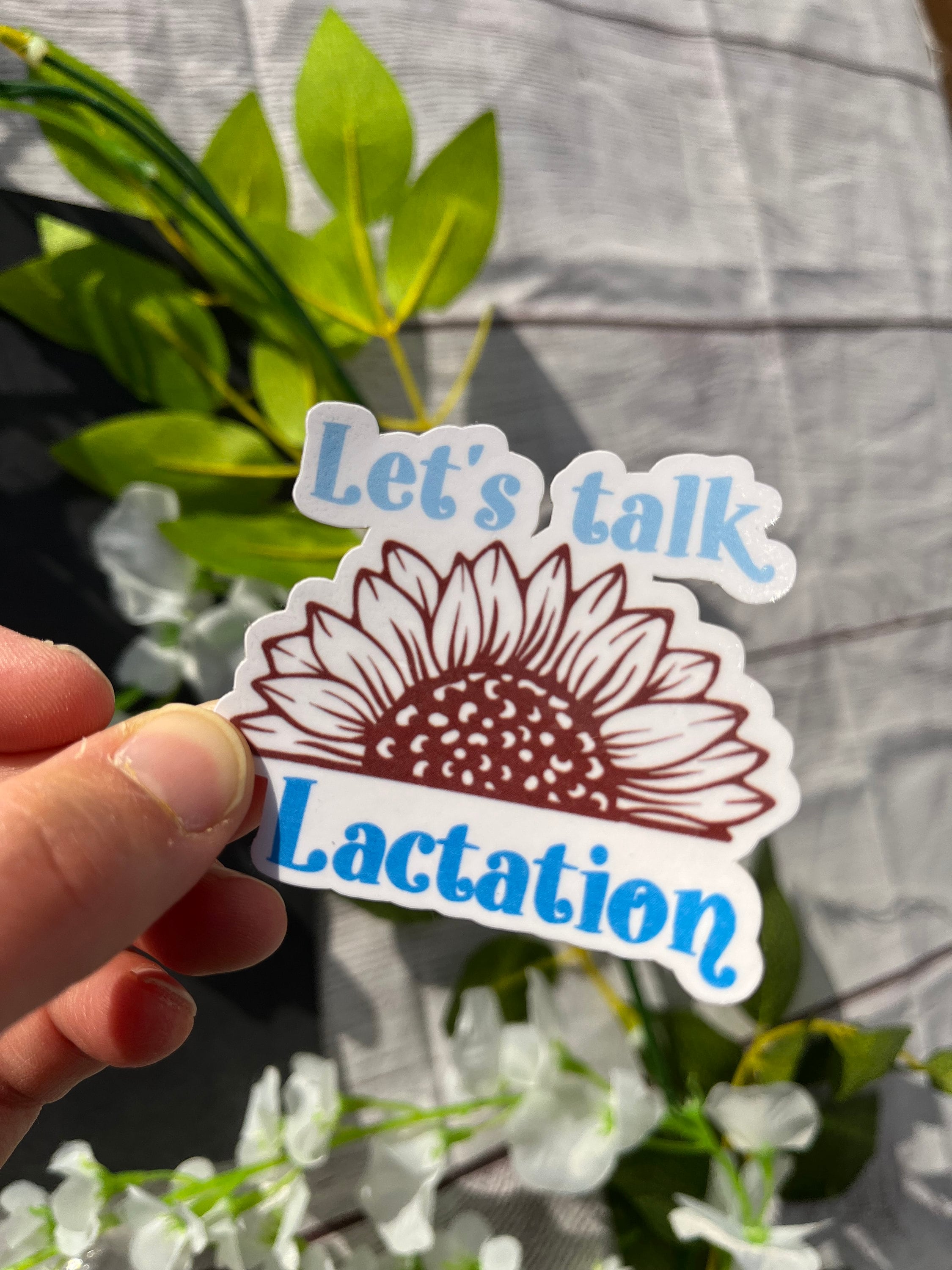 Lactation Consultant Sticker, IBCLC Sticker, Sunflower Sticker, Flower ...