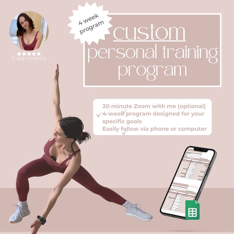 Custom Workout Program | Personal Training Workout Routine for Women ...