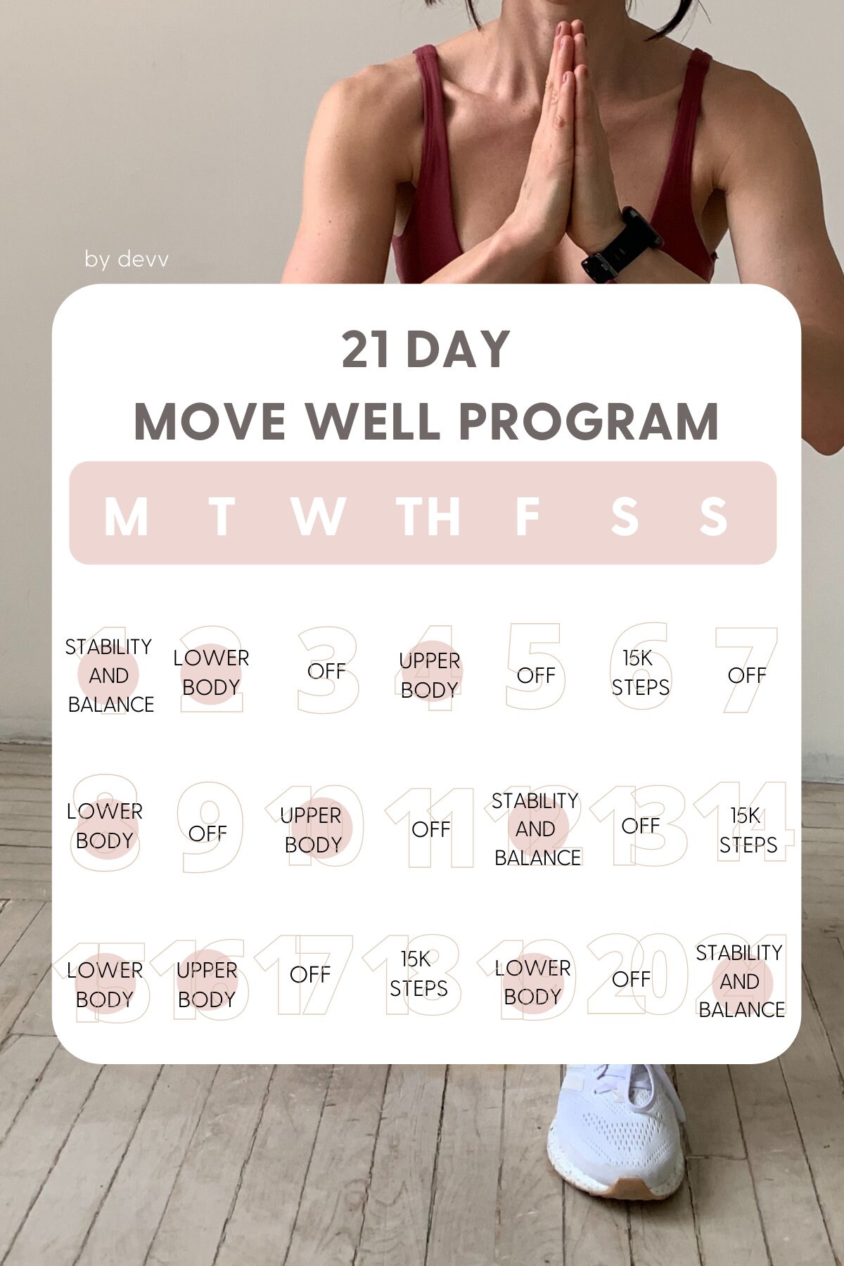 Printable Home Workout Program for Beginner - 21 Day Fitness Program ...