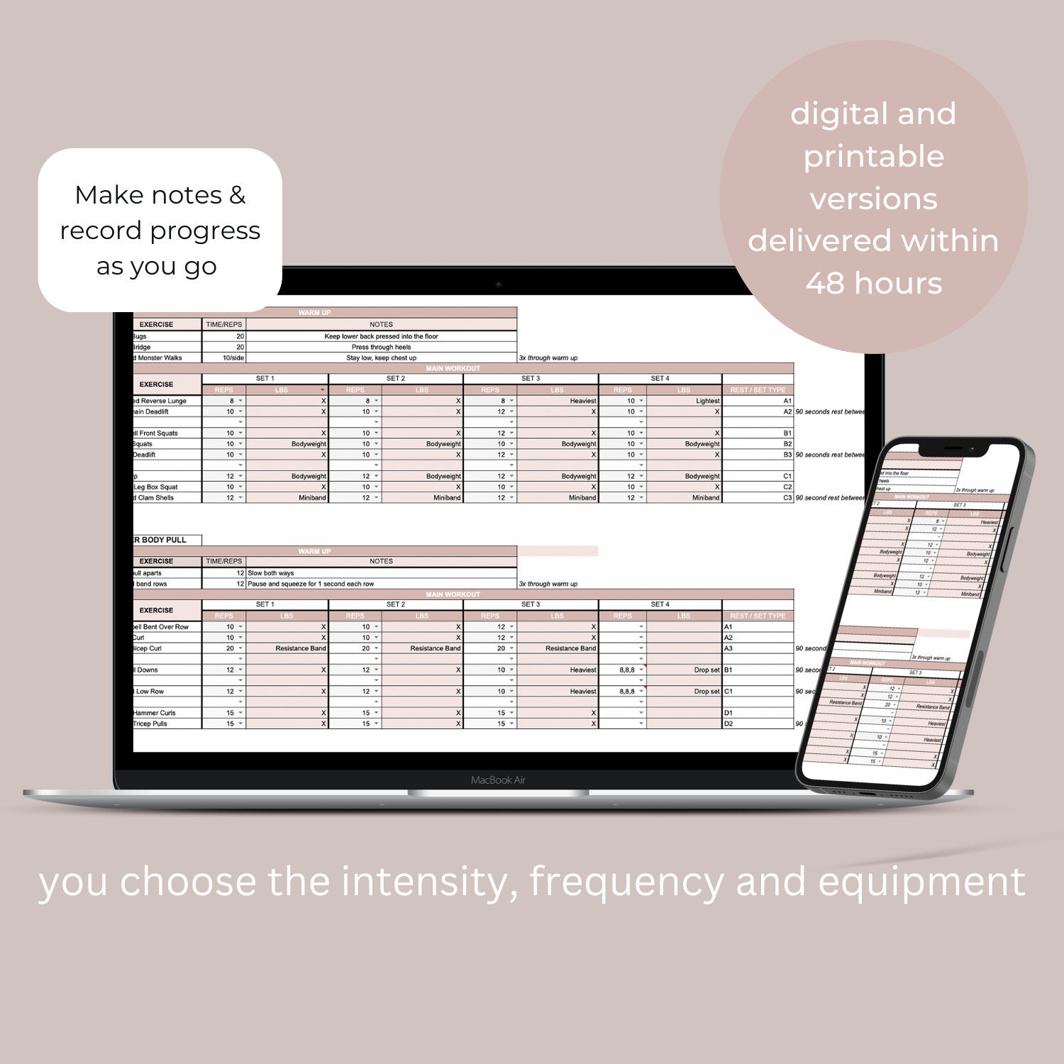 Custom Workout Program | Personal Training Workout Routine for Women | at Home or Gym Workout ...