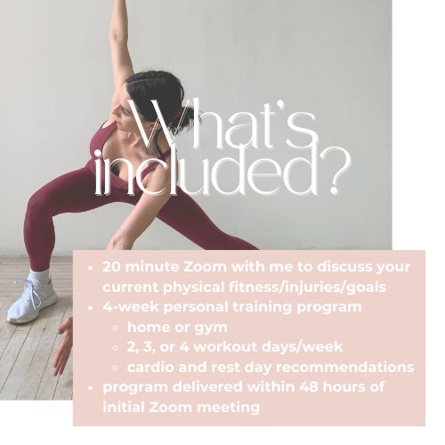 Custom Workout Program | Personal Training Workout Routine for Women | at Home or Gym Workout ...