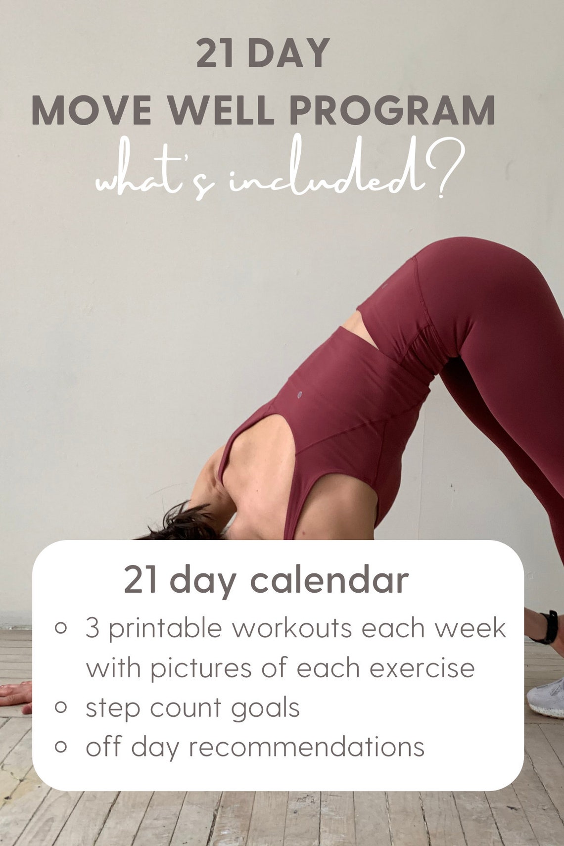 Printable Home Workout Program for Beginner - 21 Day Fitness Program ...