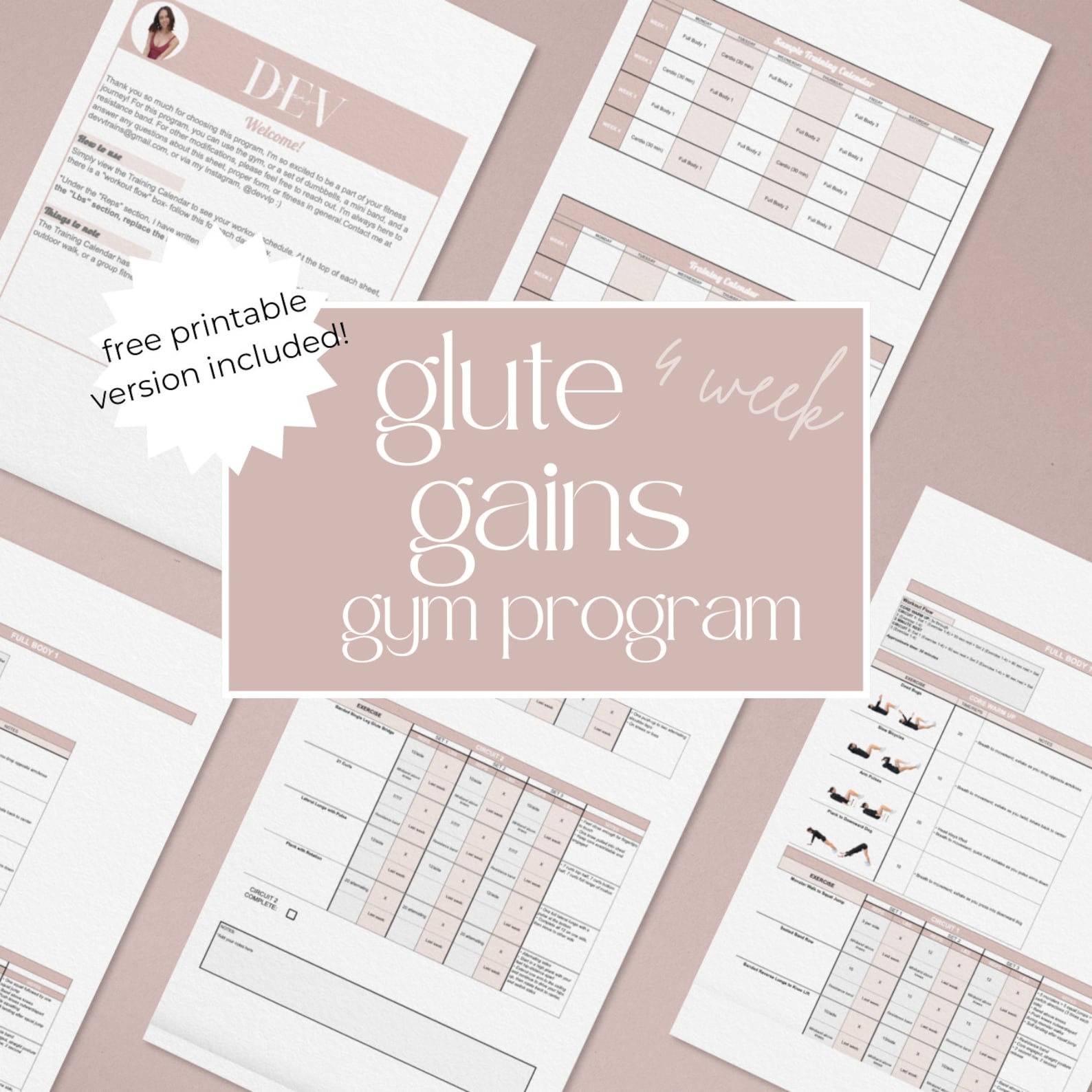 Glute Workout Plan for Women | Glute Gains Personal Training Program ...