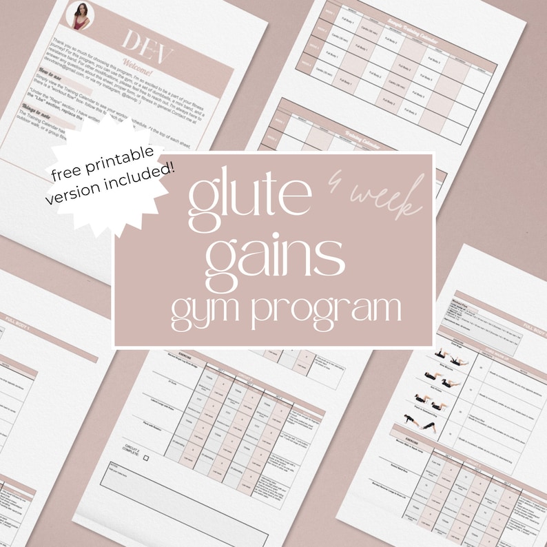 Glute Workout Plan for Women | Glute Gains Personal Training Program ...