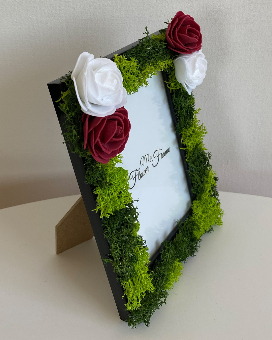 Flower Frame 'red & White Rose' by Myflowerframe - Etsy
