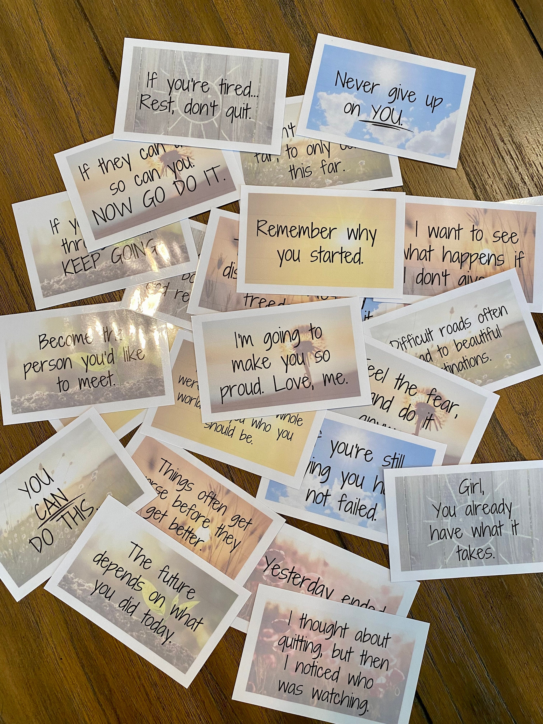 24 Daily Affirmation Cards | Motivational | Laminated - Etsy