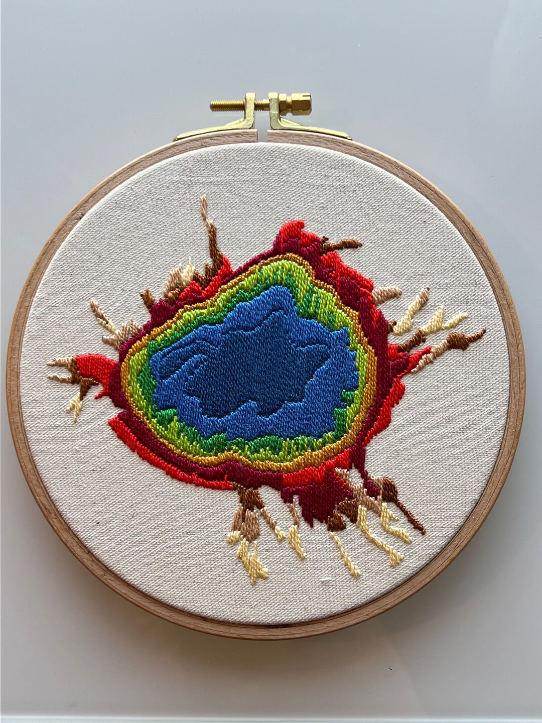 Grand Prismatic Spring, Yellowstone National Park in Wyoming Embroidery ...