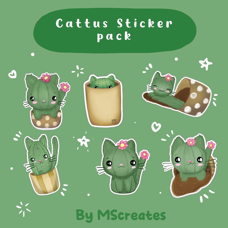 Cat Cactus - Etsy