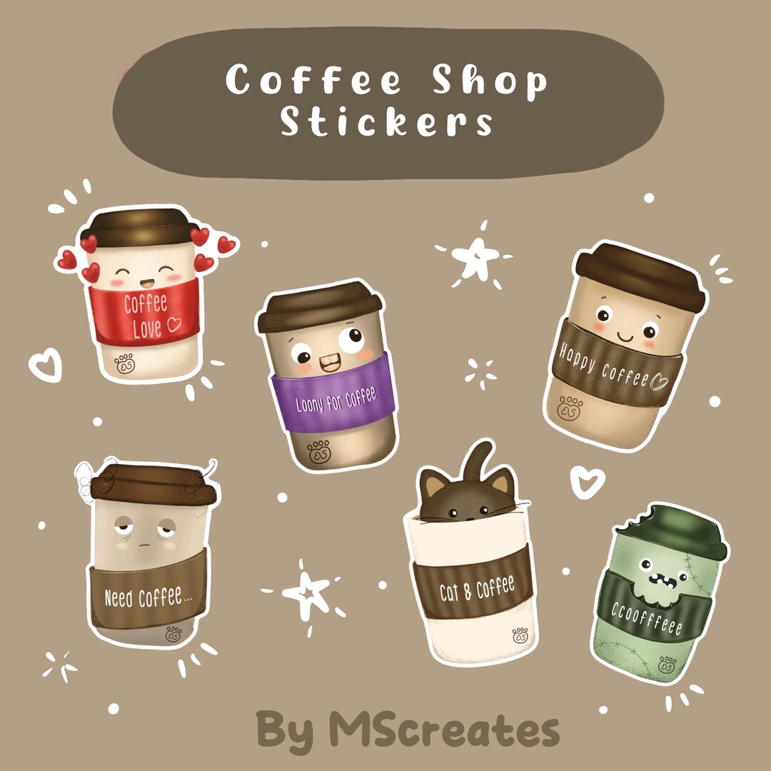 Vinyl Stickers| Waterproof| Weatherproof| Coffee Shop| Latte ...